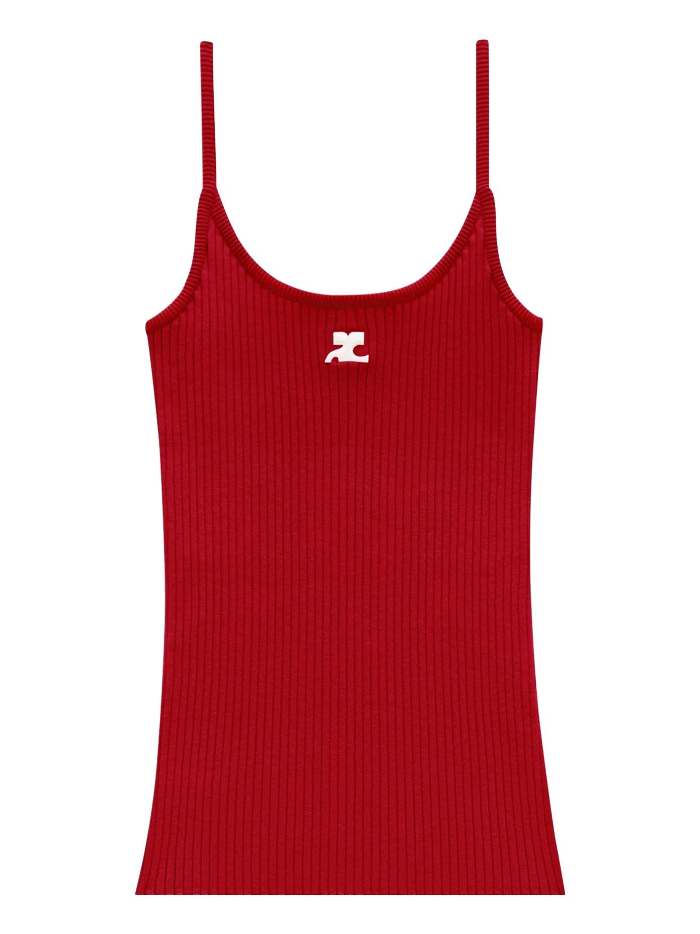 COURREGES Courrèges "Reedition" Ribbed Tank Top