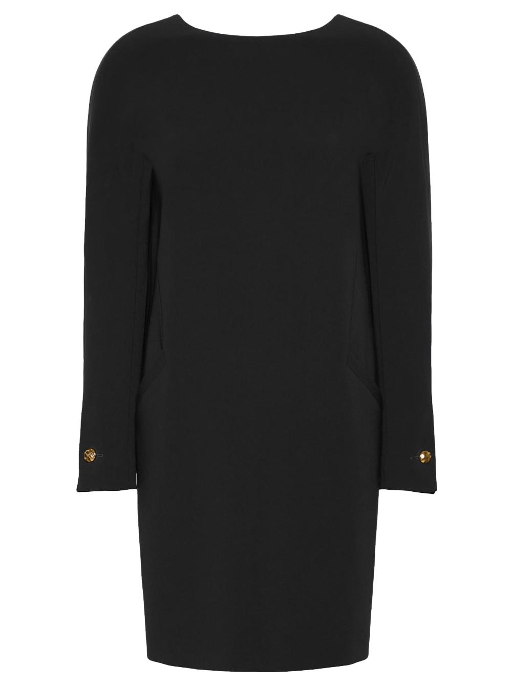 MAX MARA Max Mara Cady Tunic Dress with Kimono Sleeves and Tuxedo Pockets