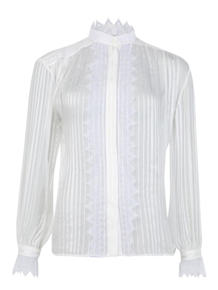 CHLOÉ Chloe Long Sleeve Shirt with Lace Detailing