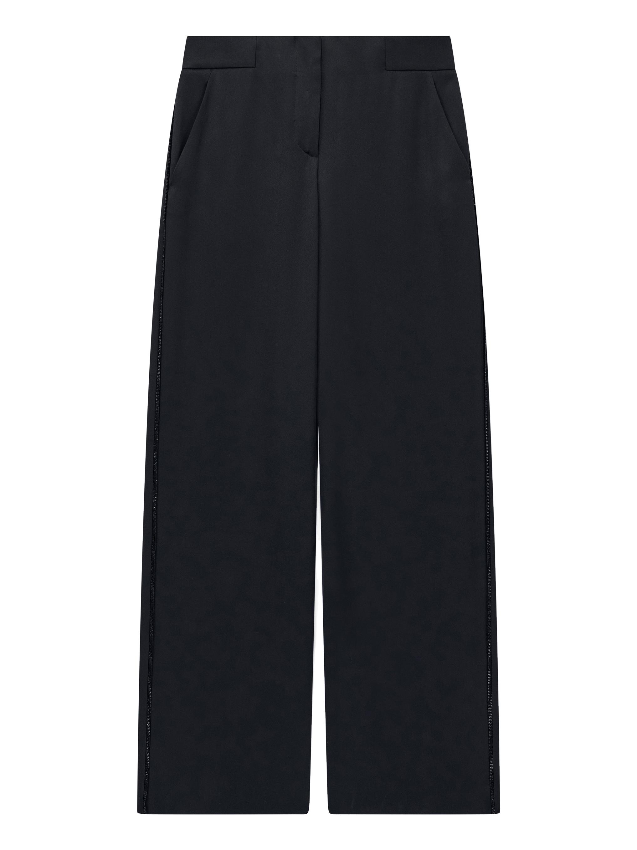 GIORGIO ARMANI Giorgio Armani Palazzo Trousers with Rhinestone Trim