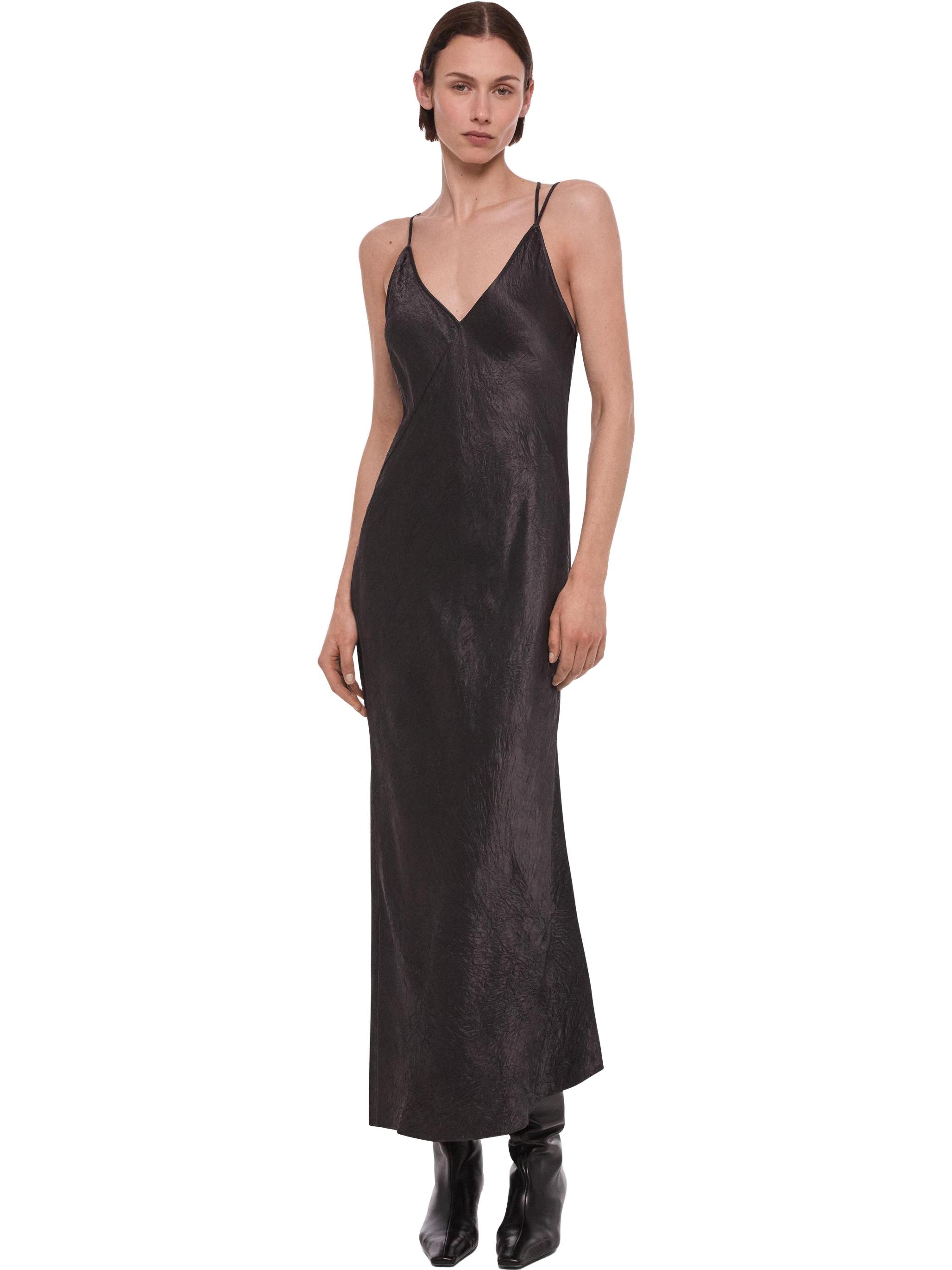 HELMUT LANG Helmut Lang Crinkled Acetate Slip Dress