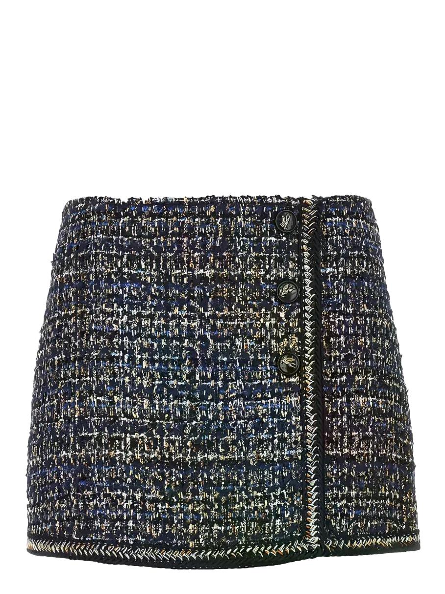 ALESSANDRA RICH Alessandra Rich Short Tweed Top with Bow Detail