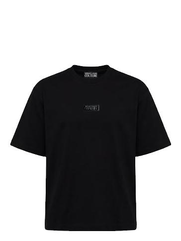 VERSACE man t-shirt black size xl viscose, polyamide, elastane