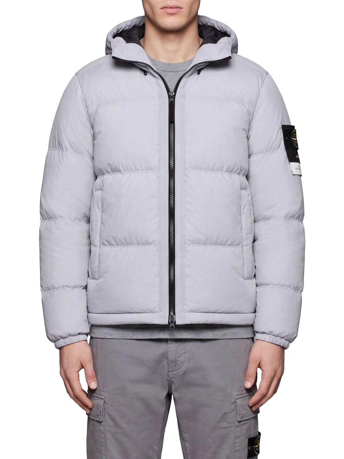 STONE ISLAND Stone Island Padded Ripstop Nylon Down Jacket with Removable Hood