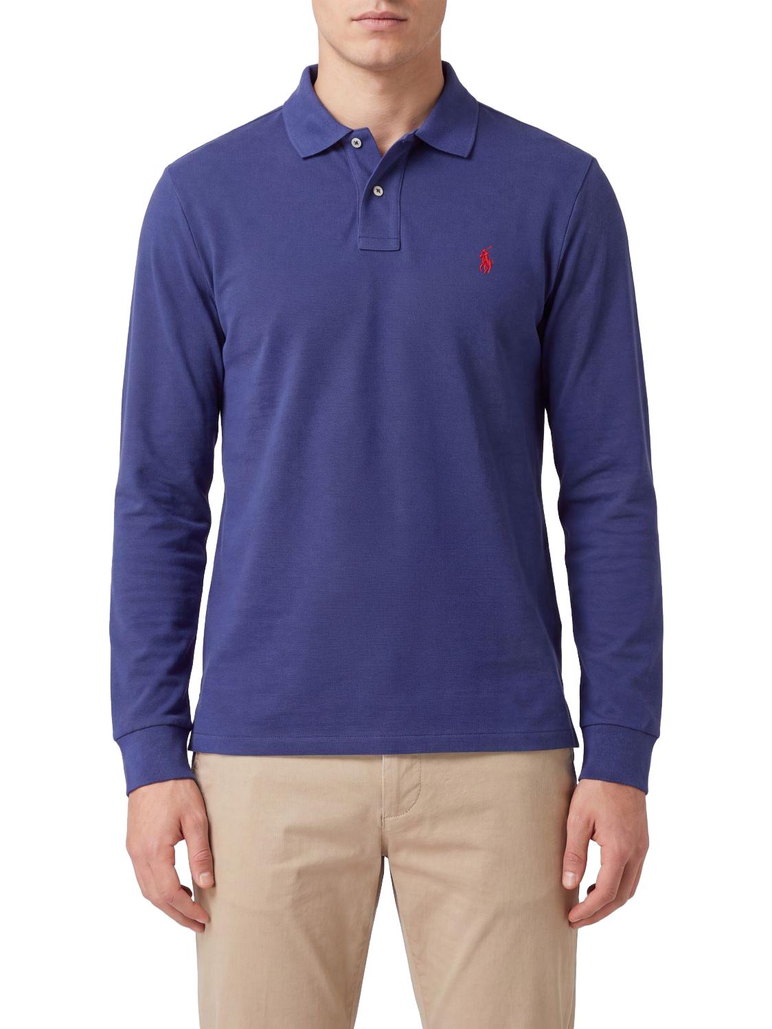 POLO RALPH LAUREN long-sleeved slim fit cotton polo shirt