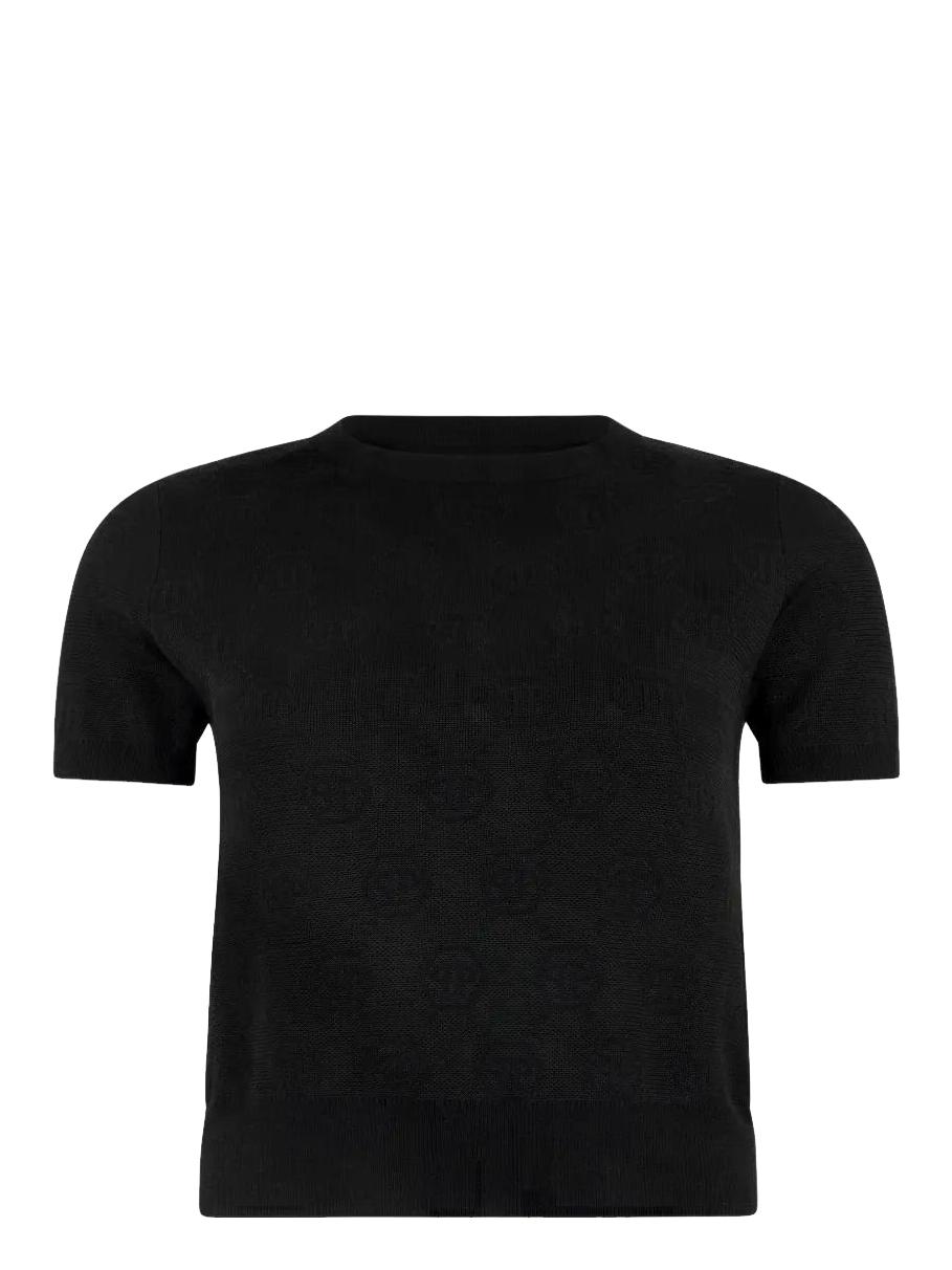 PHILIPP PLEIN Philipp Plein Jacquard-Monogram Merino Wool T-Shirt