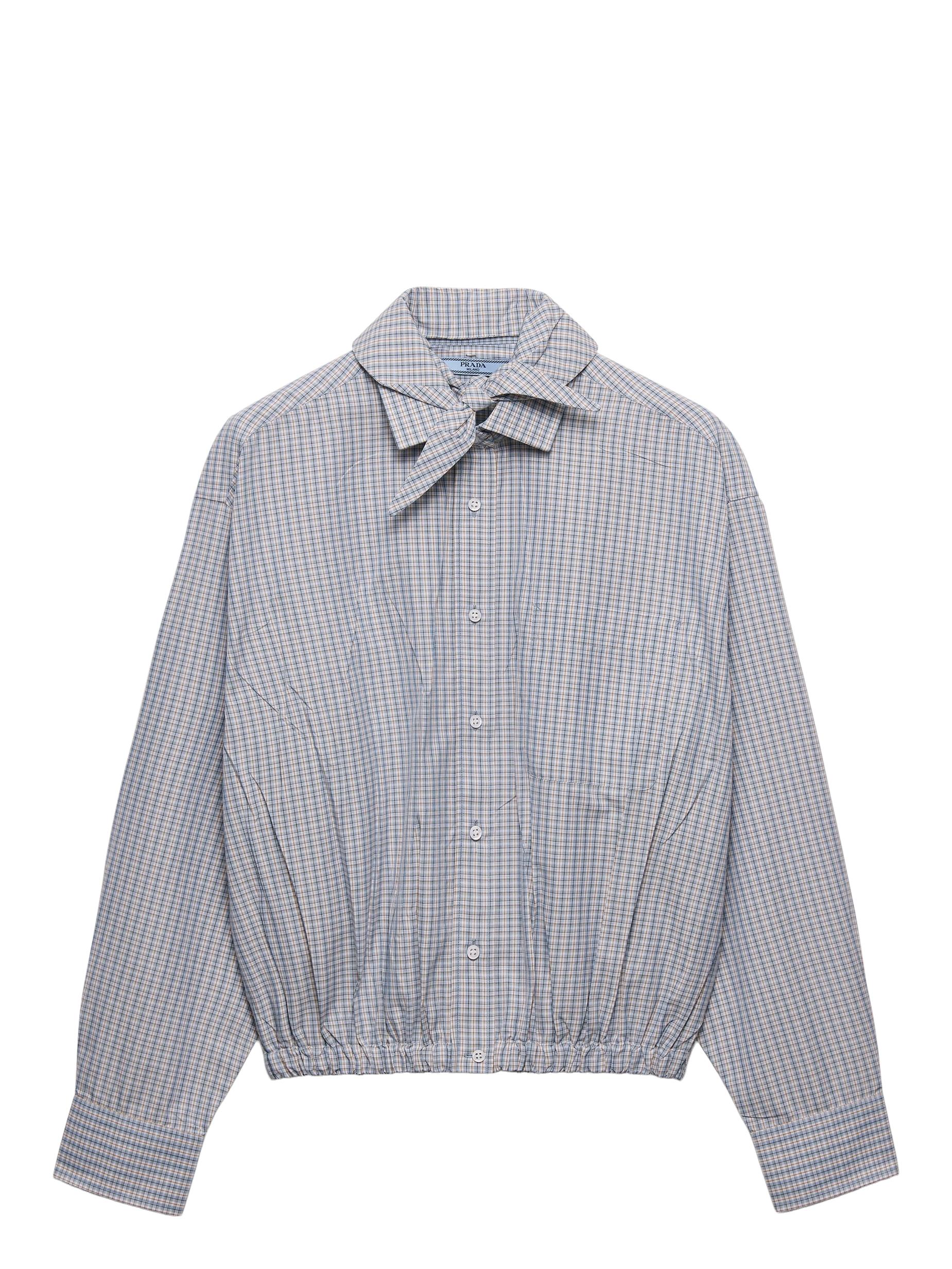 PRADA Prada Madras Fabric Shirt with Removable Scarf