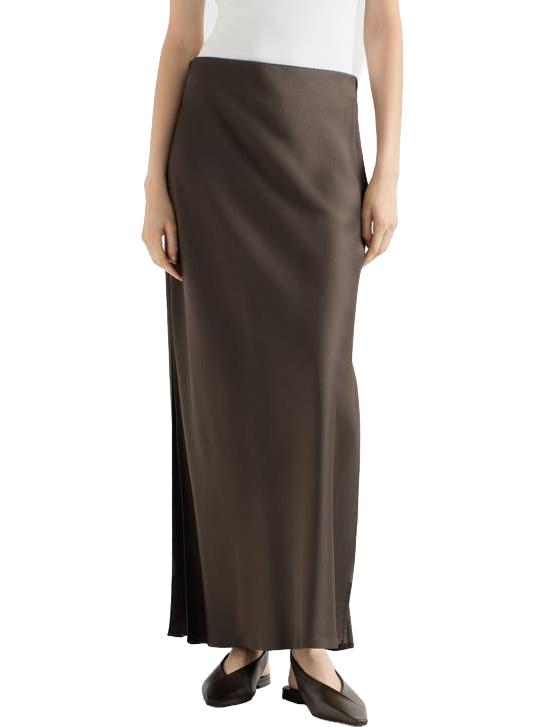 BRUNELLO CUCINELLI Brunello Cucinelli Satin Cady Fluid Bias-Cut Maxi Skirt