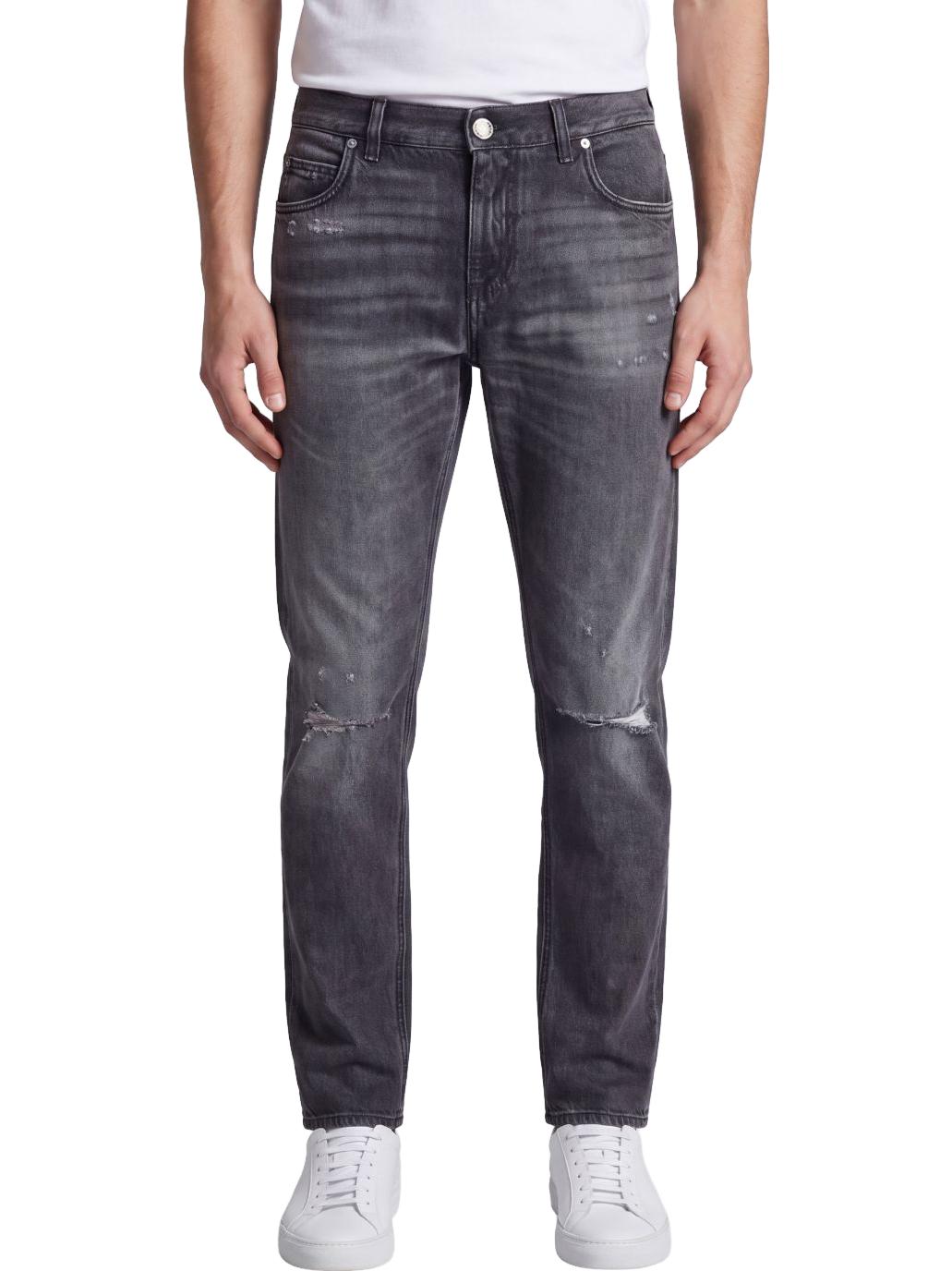 DOLCE & GABBANA Dolce & Gabbana Slim Fit Distressed Straight-Leg Jeans