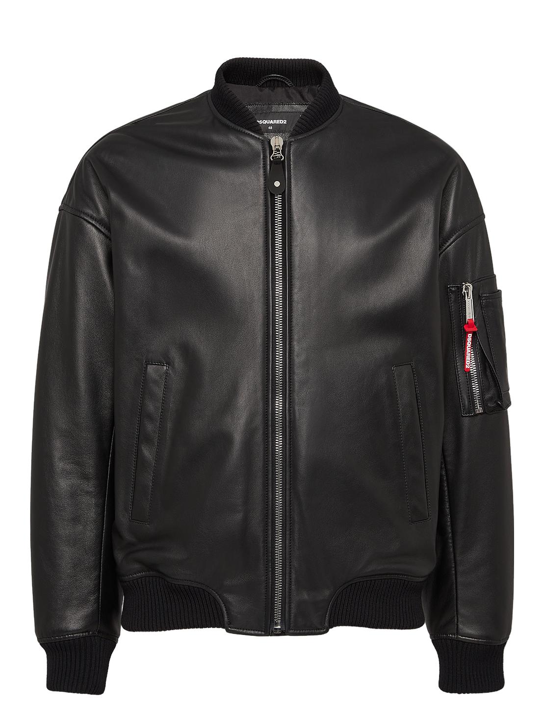 DSQUARED2 D2 Leather Bomber Jacket