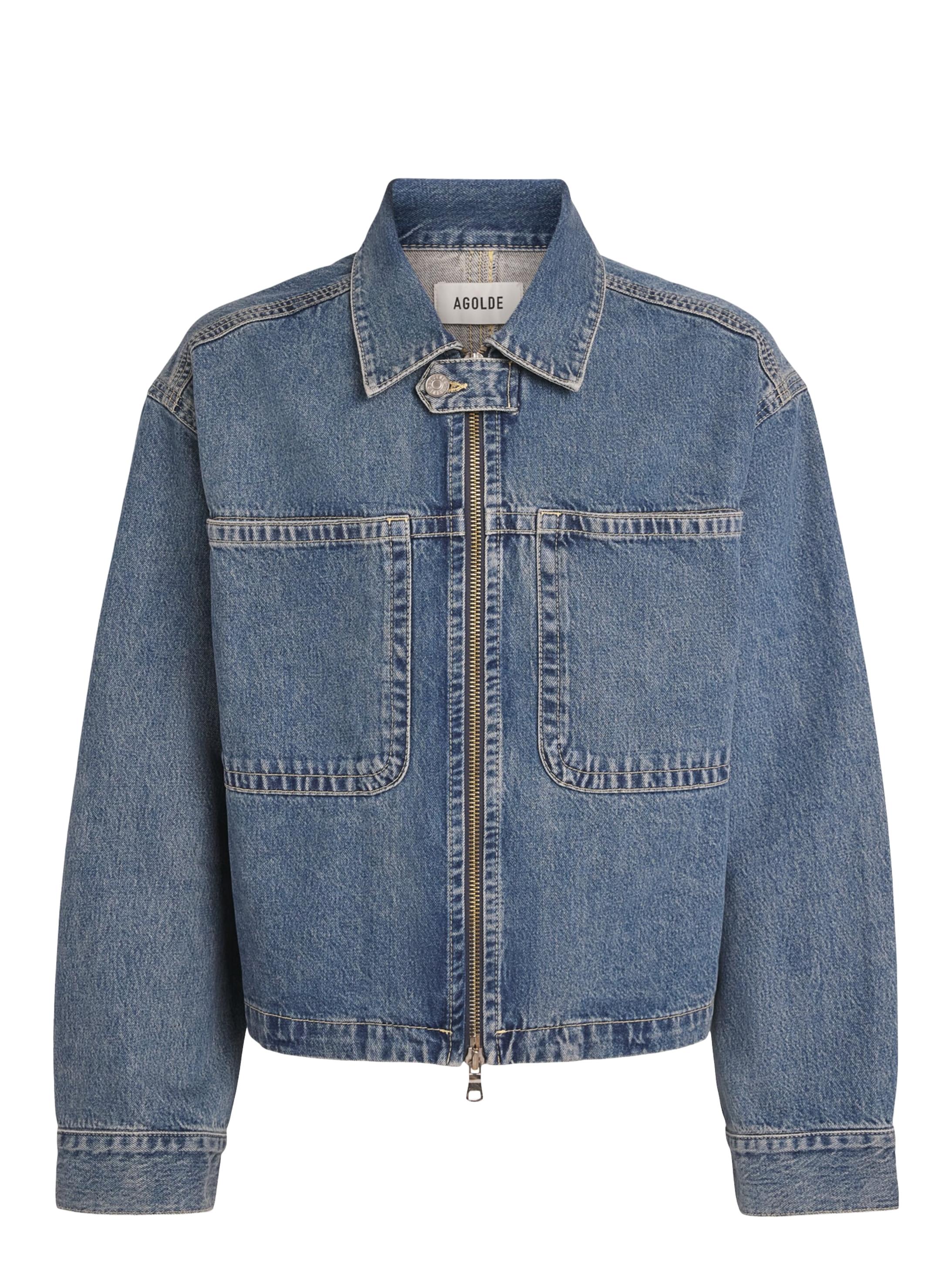 AGOLDE Agolde Croydon Relaxed Fit Zip-Up Denim Jacket