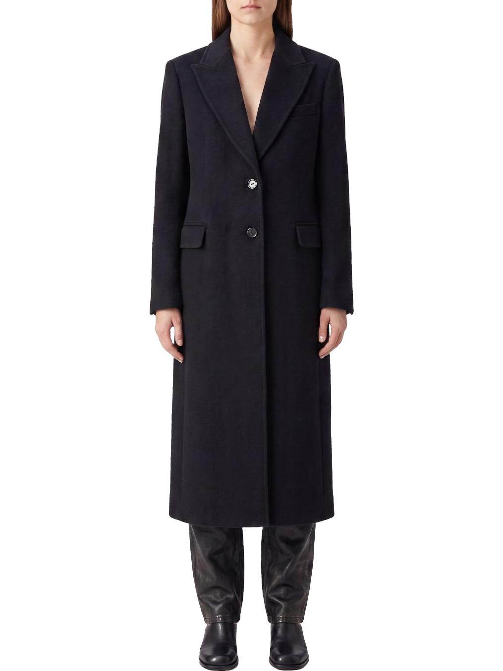 OUR LEGACY Our Legacy Single-Breasted Long Coat in Wool and Mohair Blend