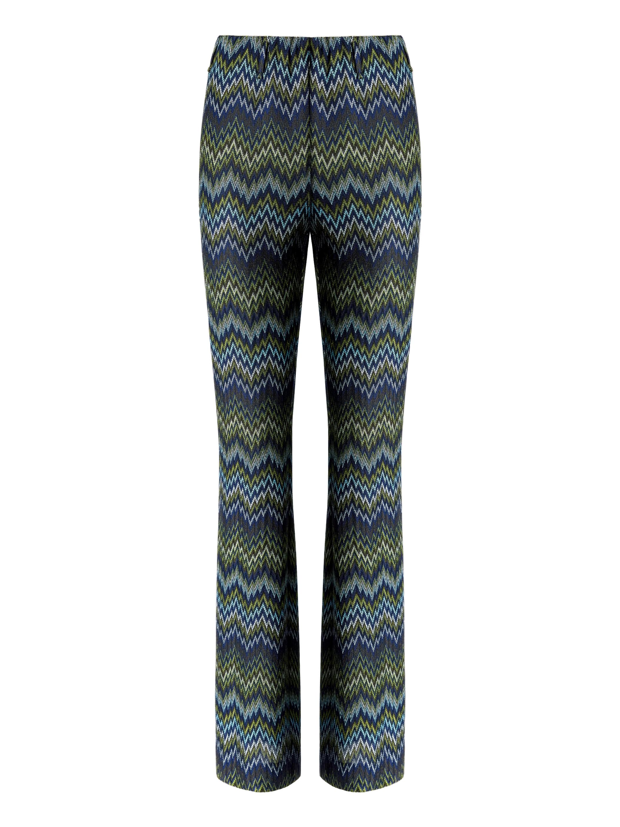 MISSONI Missoni Snake Motif Viscose Flare Trousers