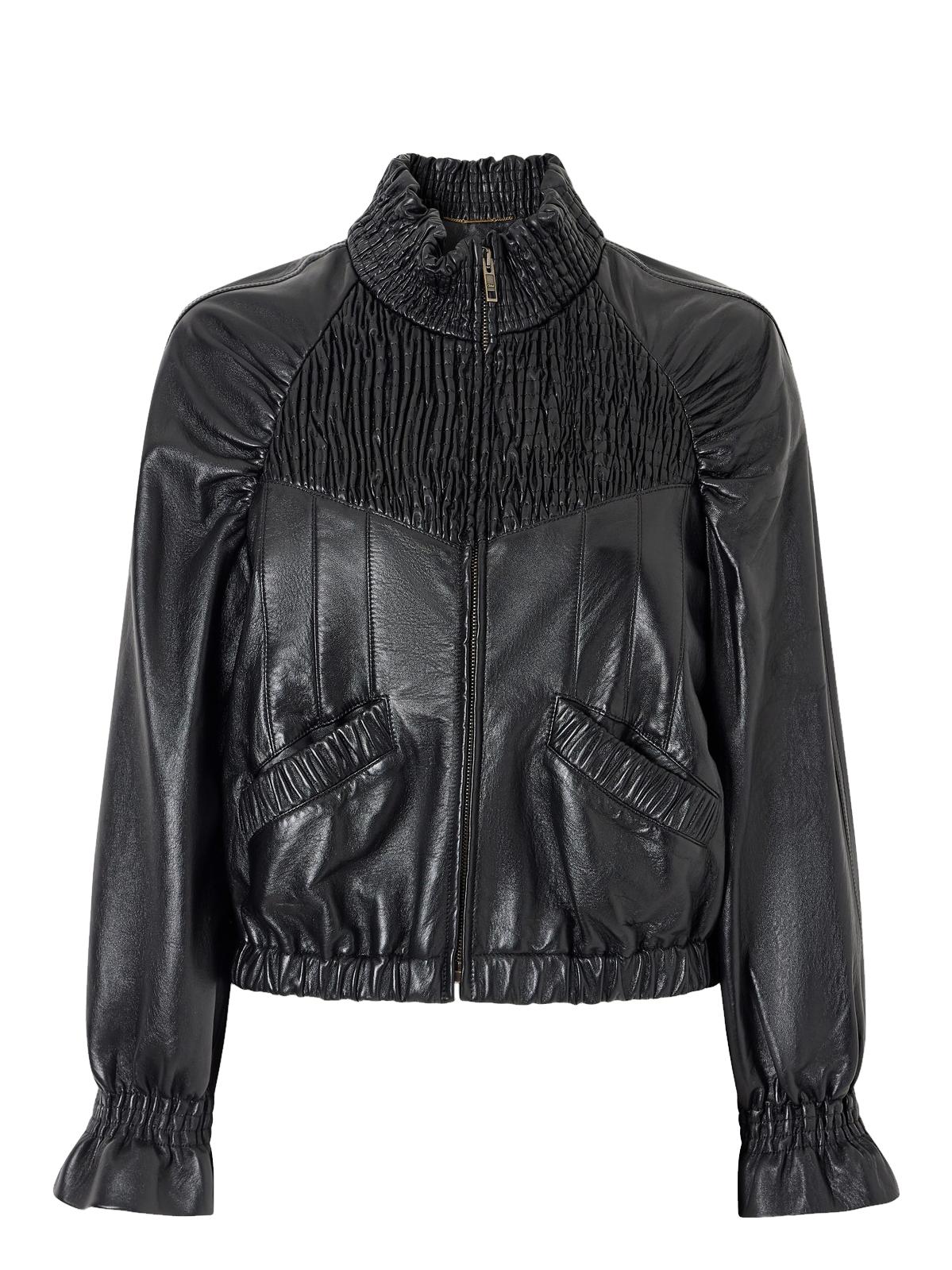 CHLOÉ CHLOÉ Shirred Leather Jacket