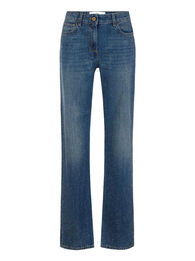 ELISABETTA FRANCHI Elisabetta Franchi Embellished Cotton Denim Jeans
