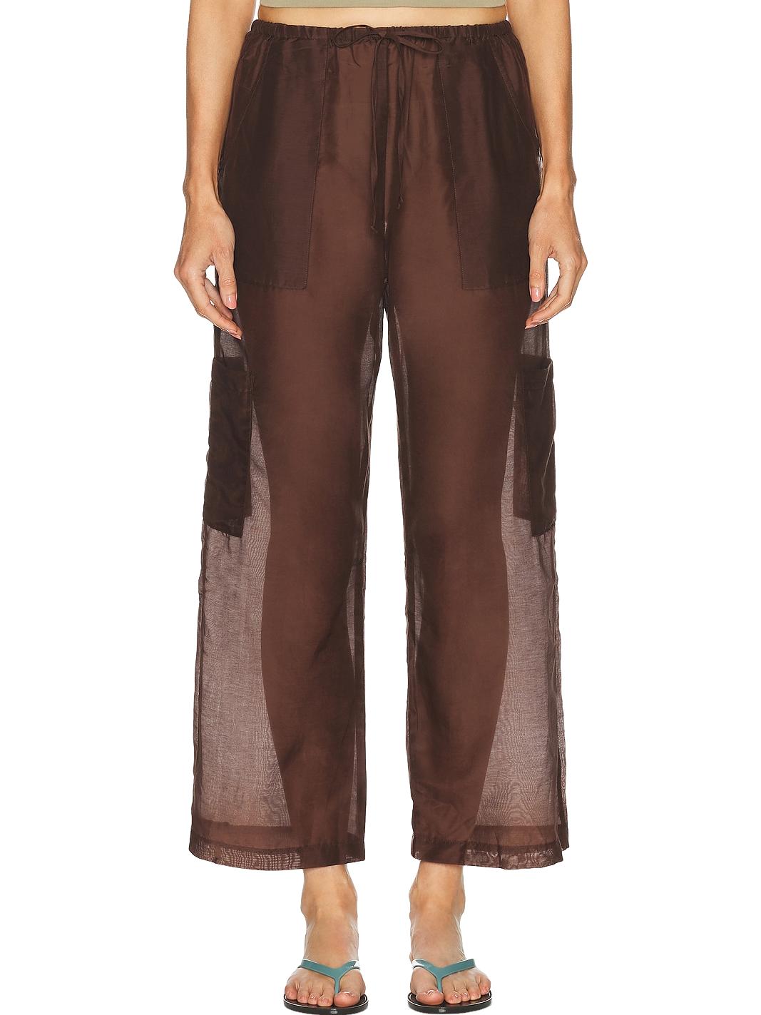 DONNI. DONNI. Silk Cotton Sheer Cargo Pant