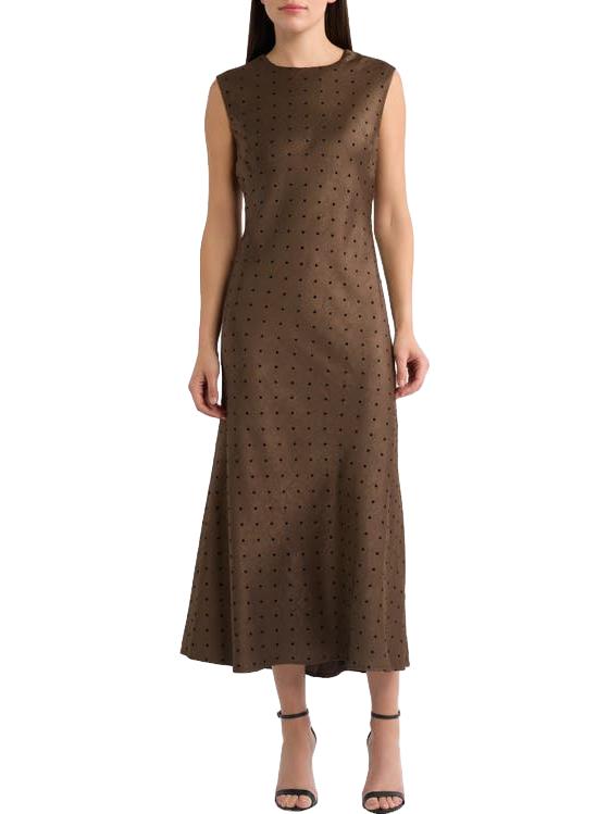 SAM EDELMAN Sam Edelman Polka Dot Satin Maxi Dress
