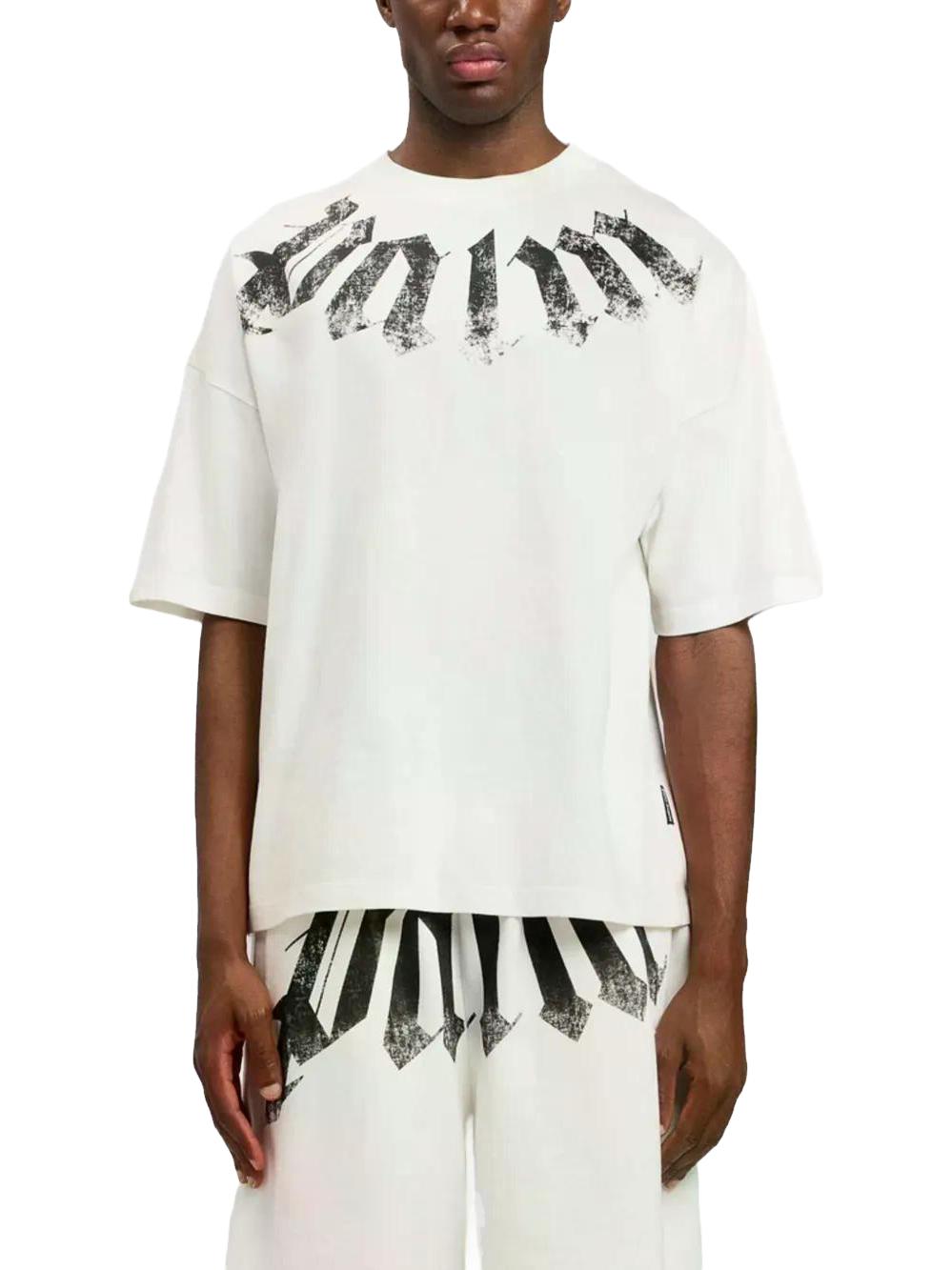 PALM ANGELS big neck logo printed t-shirt