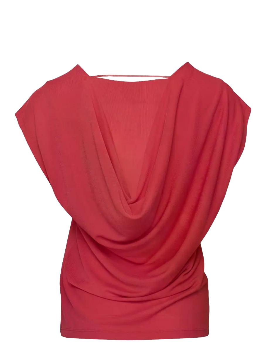 WHISTLES Whistles Cowl Neck Silk Drape Top