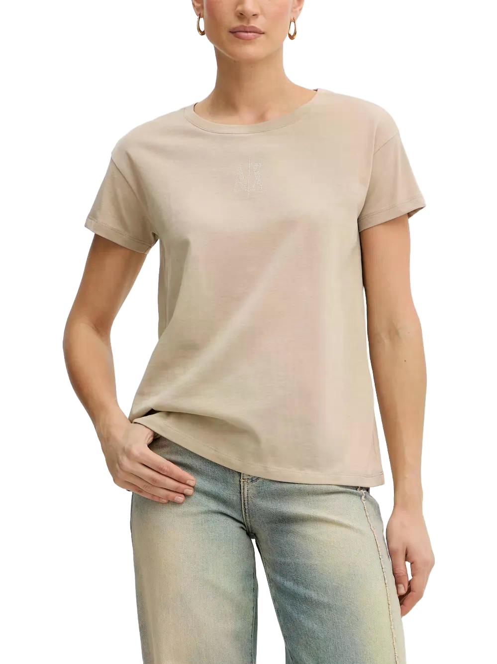 ARMANI EXCHANGE Armani Exchange Rhinestone Embellished Crewneck T-Shirt