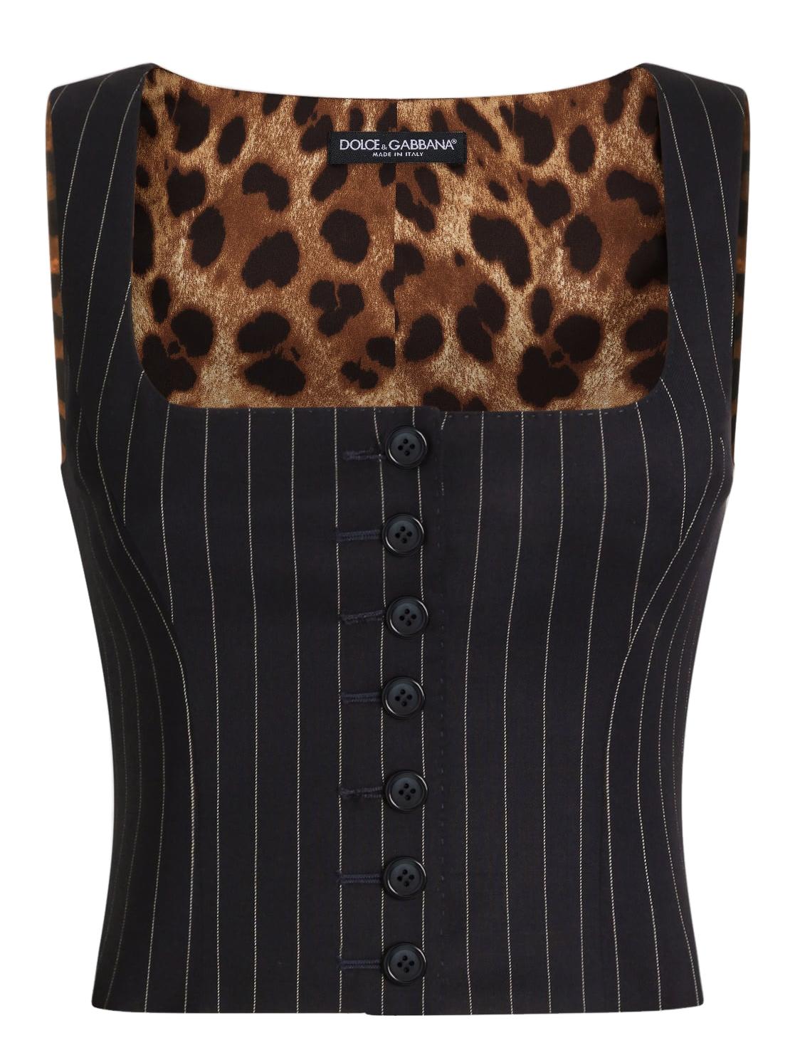 DOLCE & GABBANA Dolce & Gabbana Pinstripe Wool Vest