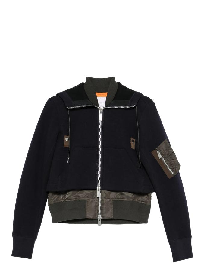 SACAI SACAI Layered Effect Panelled Bomber Jacket