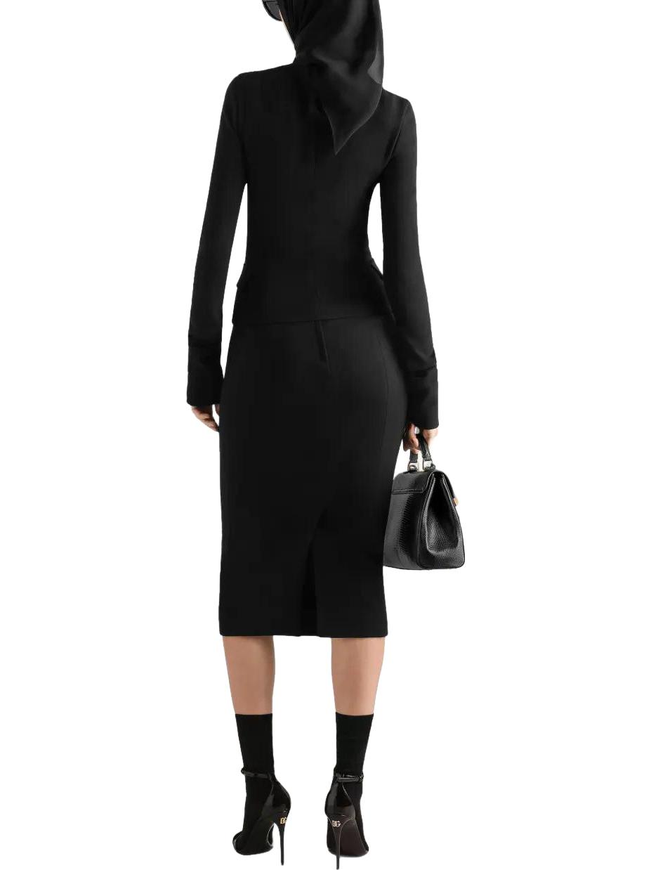 DOLCE & GABBANA Dolce & Gabbana Stretch Wool Pencil Skirt