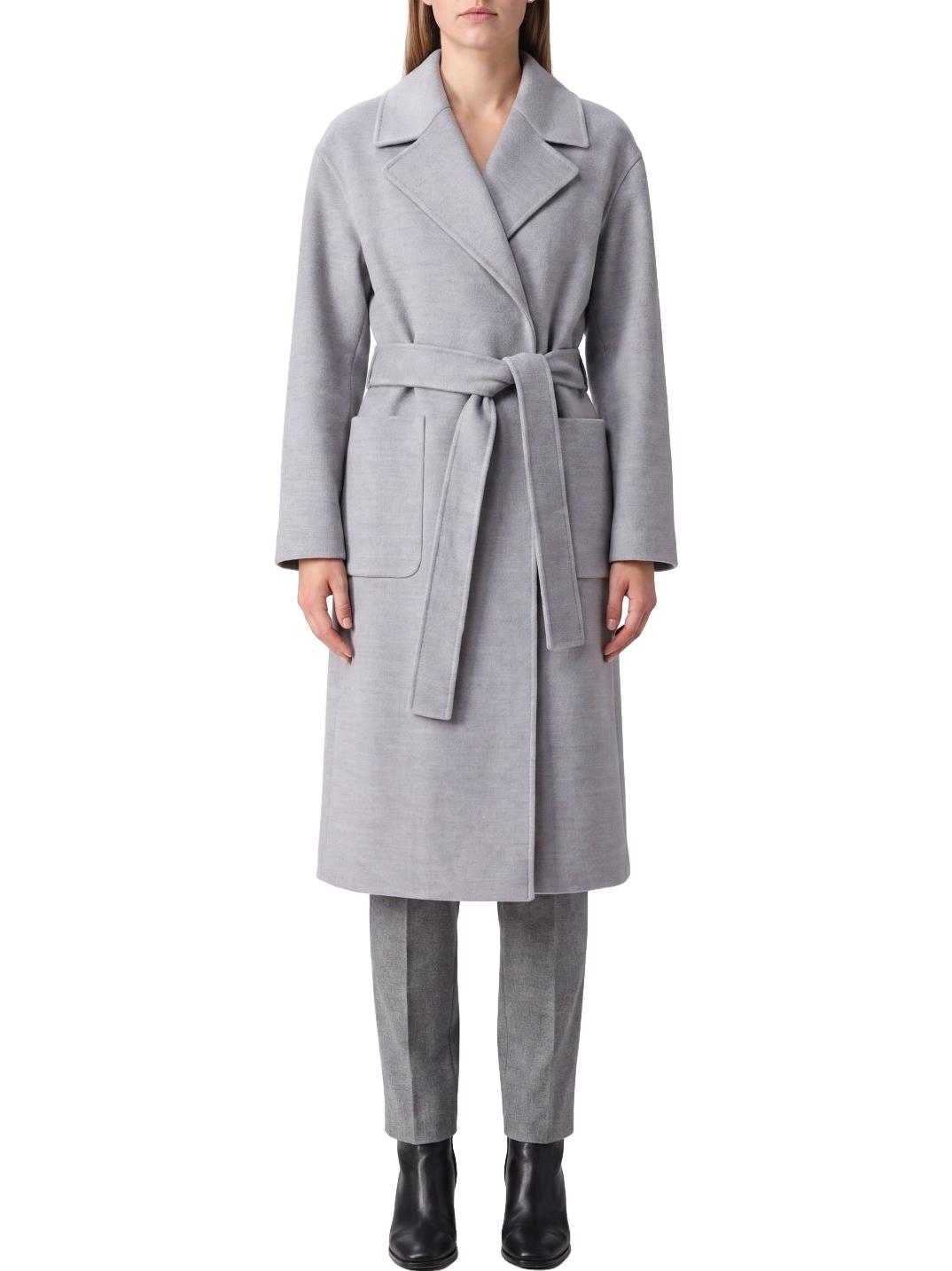 FABIANA FILIPPI Fabiana Filippi Long Belted Robe Coat in Merino Wool
