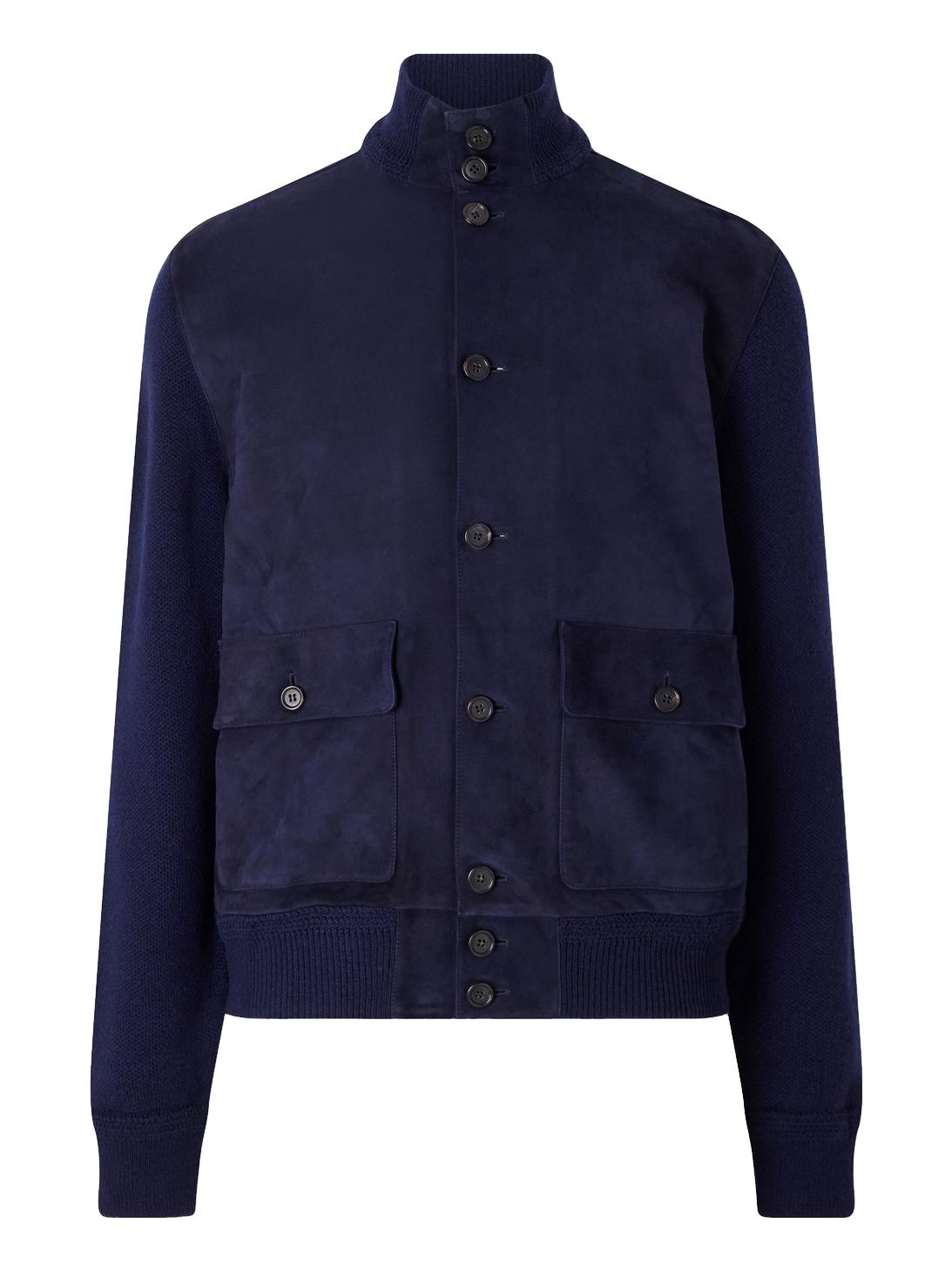 RALPH LAUREN PURPLE LABEL Ralph Lauren Purple Label Suede and Cashmere Jacket