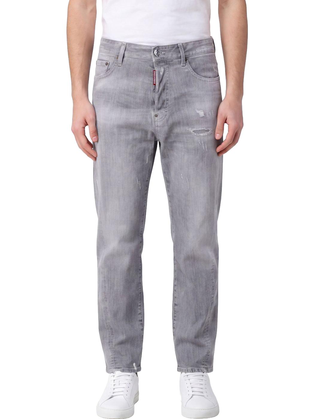 DSQUARED2 Dsquared2 Distressed Straight-Leg Cotton Denim Jeans