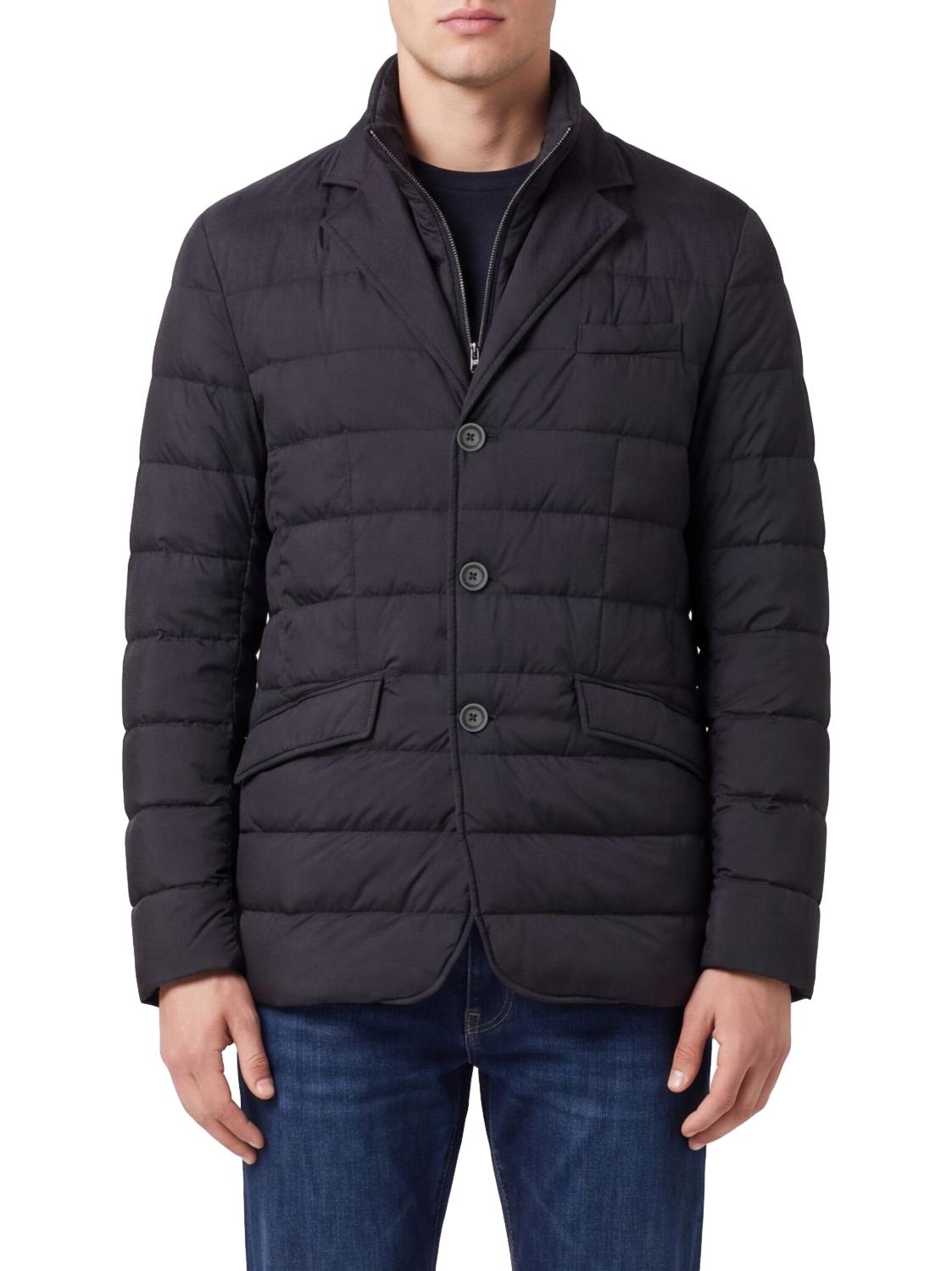 HERNO Herno Quilted Nylon Down Blazer with Detachable Bib