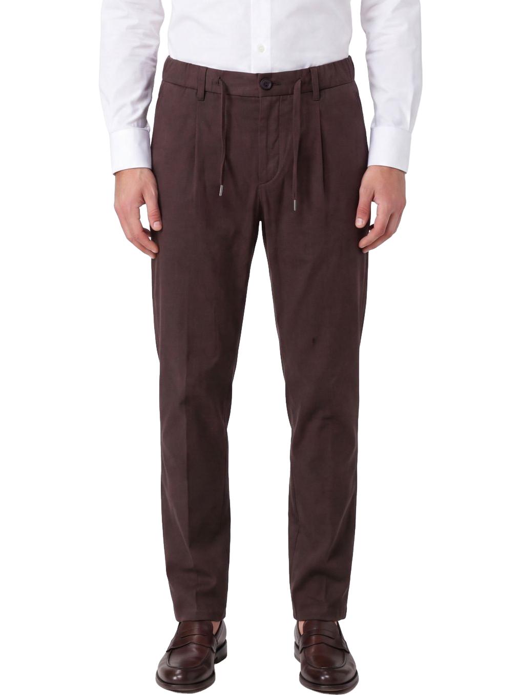 HERNO Herno Resort Slim Fit Technical Microfibre Trousers with Drawstring Waist