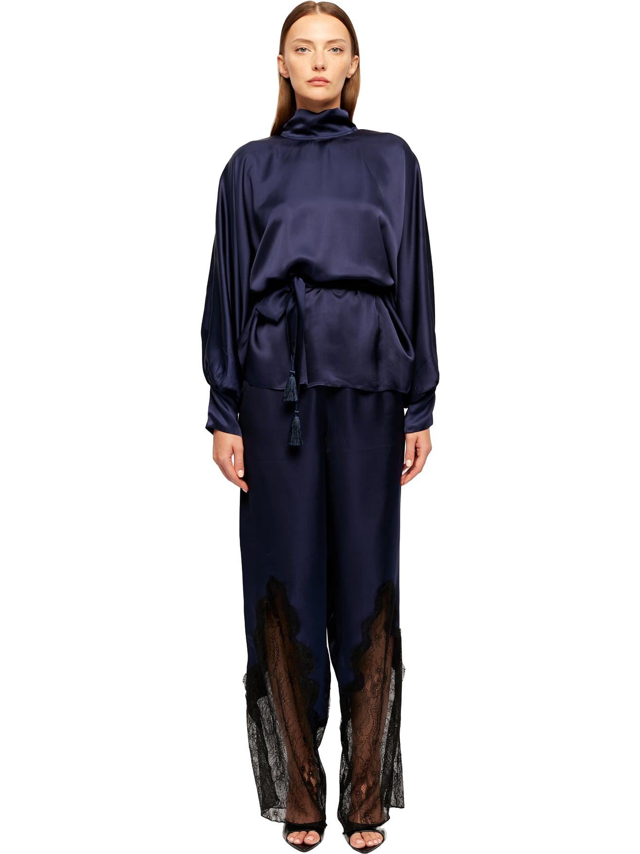 GIORGIO ARMANI Short-Sleeved Silk Satin Shirt