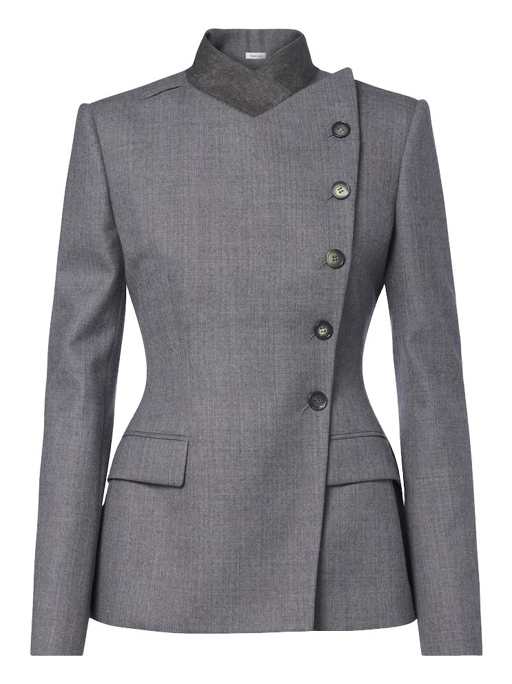 ALEXANDER MCQUEEN McQueen Peplum Wool Blazer