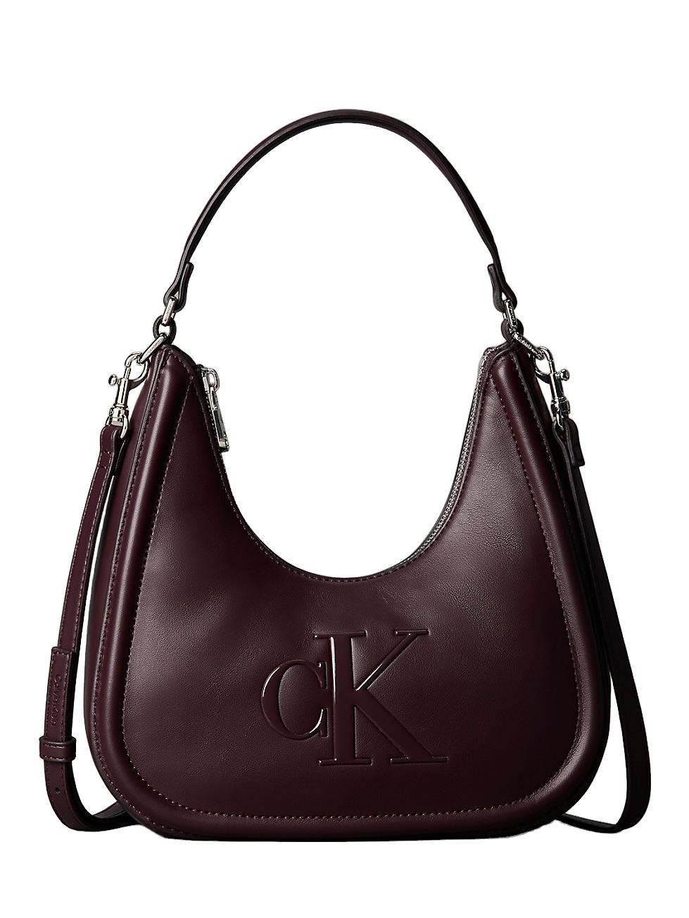 CALVIN KLEIN Calvin Klein Embossed Monogram Crescent Bag