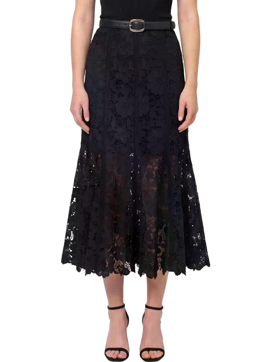 SELF-PORTRAIT Self-Portrait Lace Midi Skirt