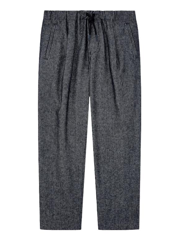 EMPORIO ARMANI Emporio Armani Drawstring-Waist Herringbone Trousers