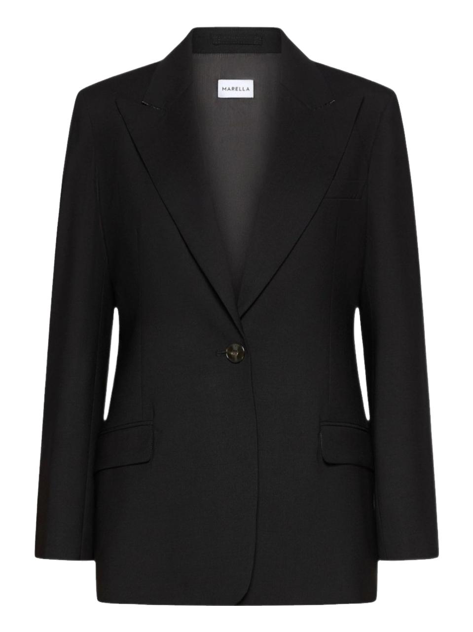 MARELLA Marella Single-Breasted Blazer with Notched Lapel and Flap Pockets
