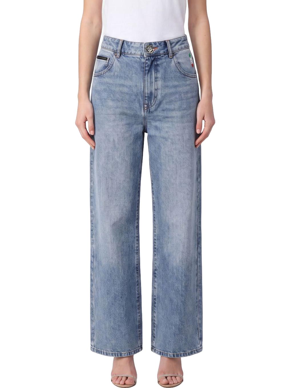 PHILIPP PLEIN Philipp Plein High-Waisted Straight Leg Jeans