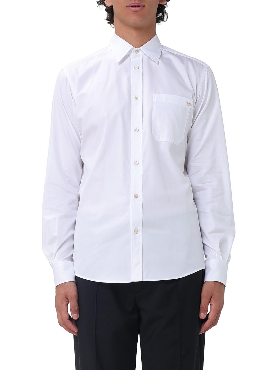 VALENTINO classic cotton poplin shirt with french collar