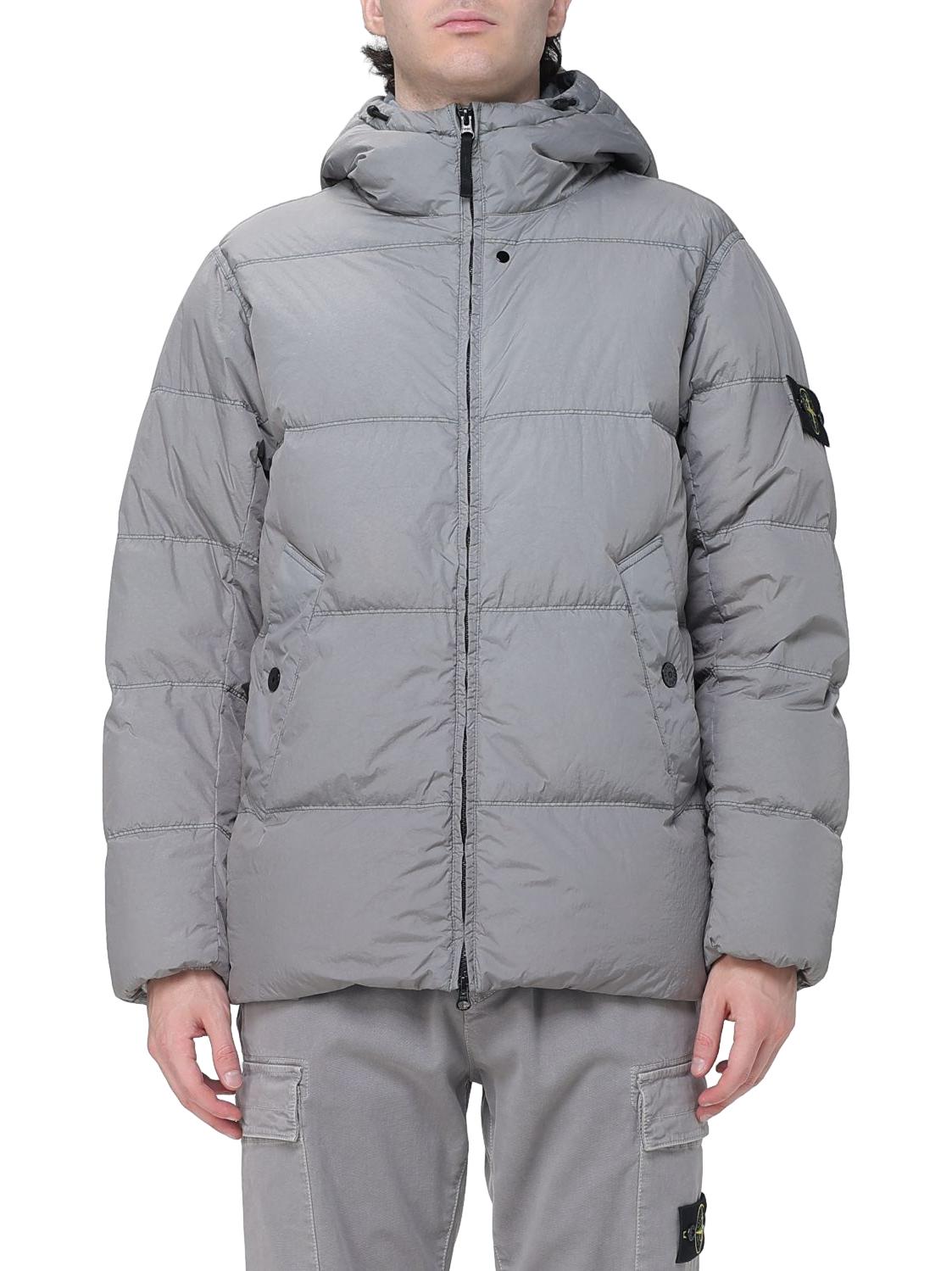 STONE ISLAND Stone Island Hooded Puffer Jacket with Compass Logo