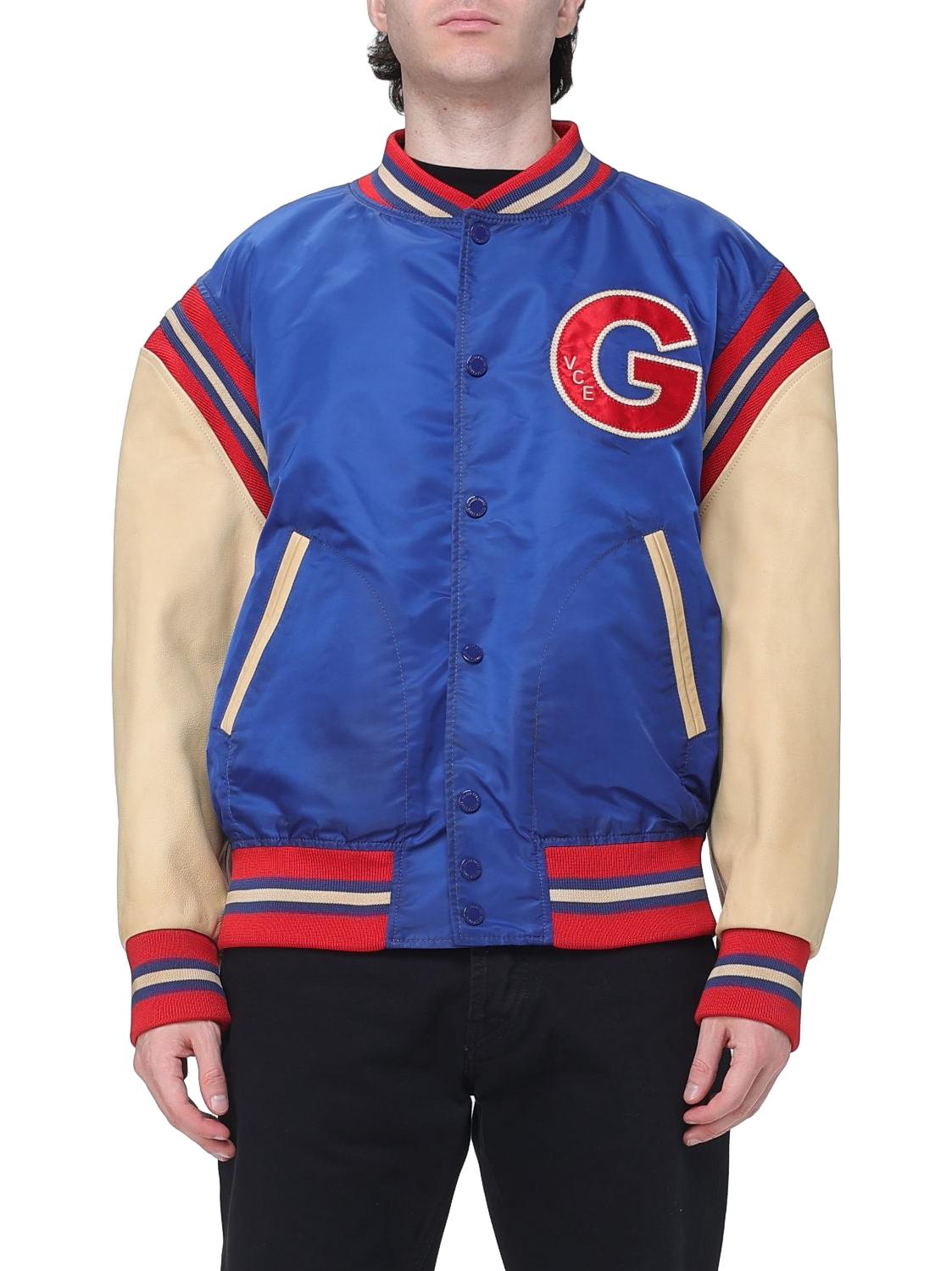 GOLDEN GOOSE Golden Goose College-Style Nylon Bomber Jacket with Contrasting Logo