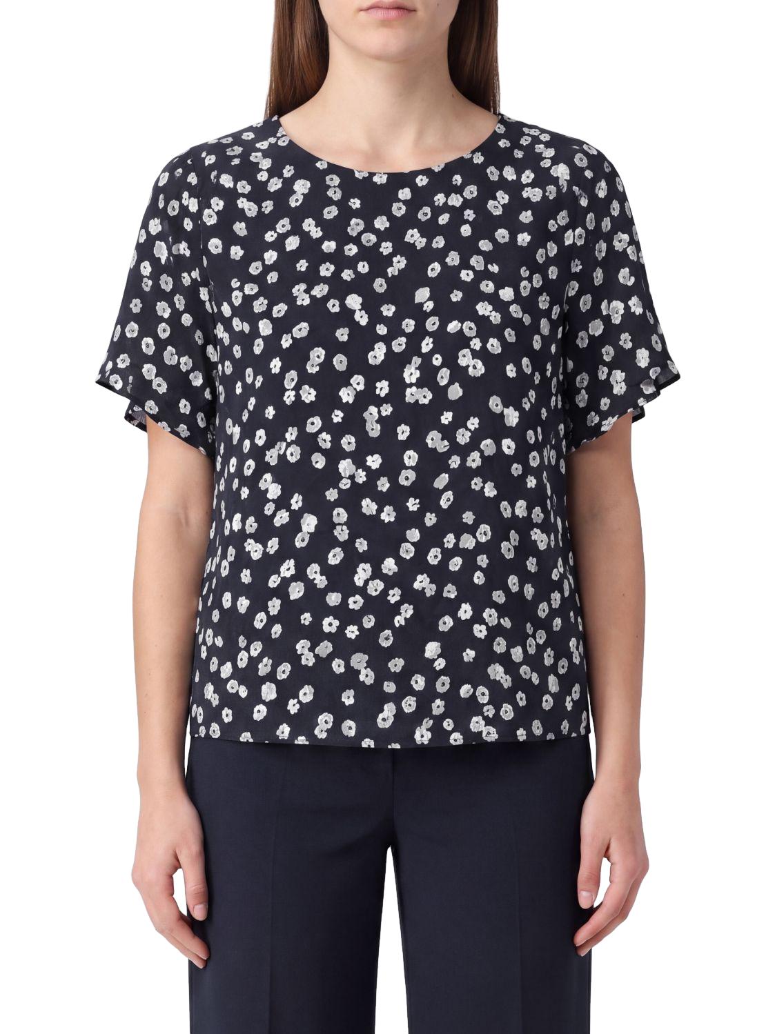ISABEL MARANT ÉTOILE Isabel Marant Floral Print Silk-Blend Short-Sleeve Blouse