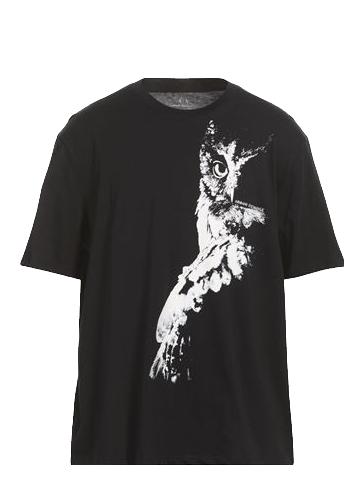 ARMANI EXCHANGE man t-shirt black size xl organic cotton