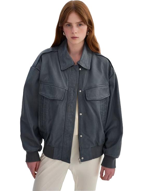 LAMARQUE LAMARQUE Trevanna Leather Bomber Jacket