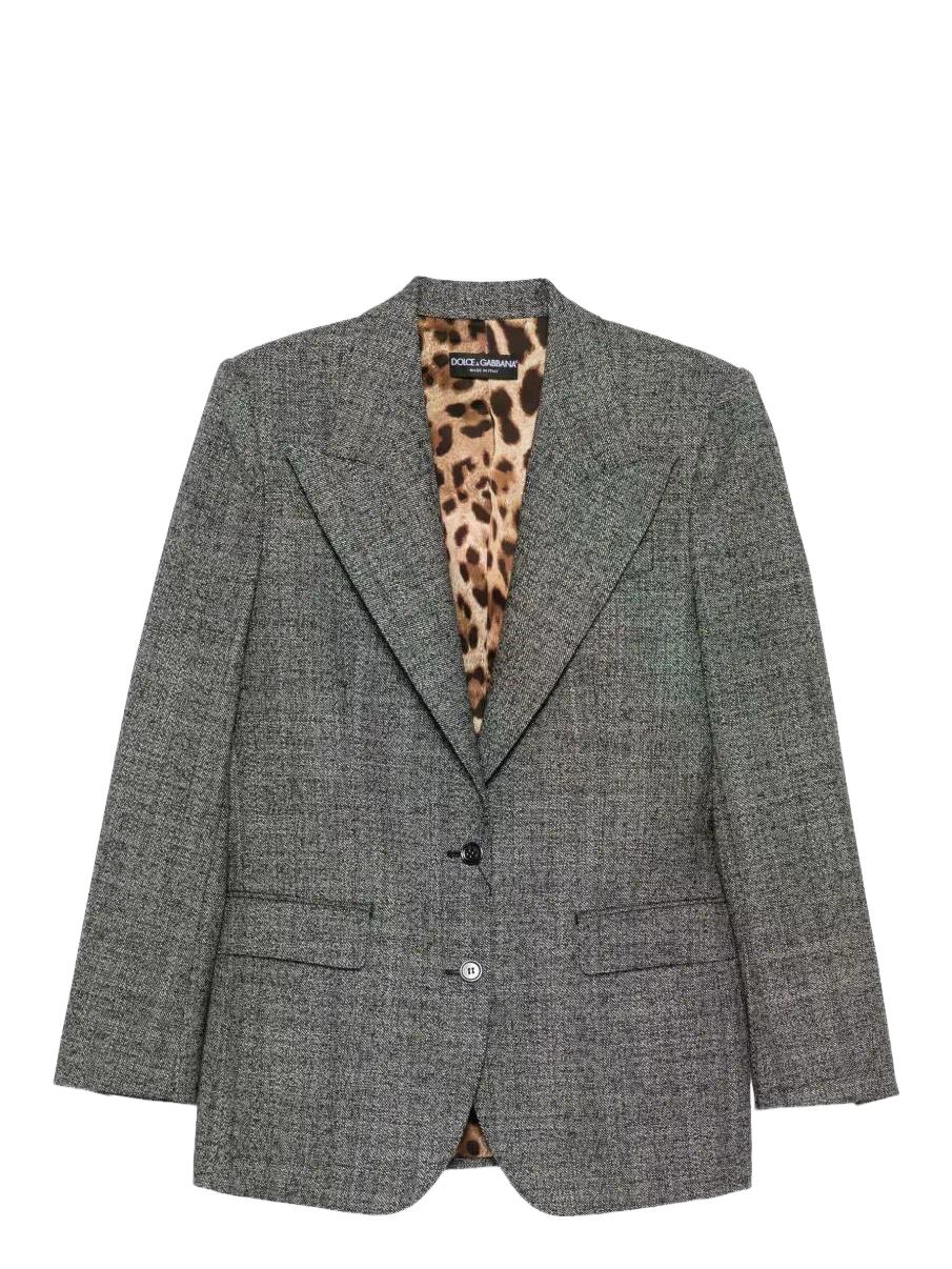 DOLCE & GABBANA Dolce & Gabbana Peak Lapel Single-Breasted Blazer