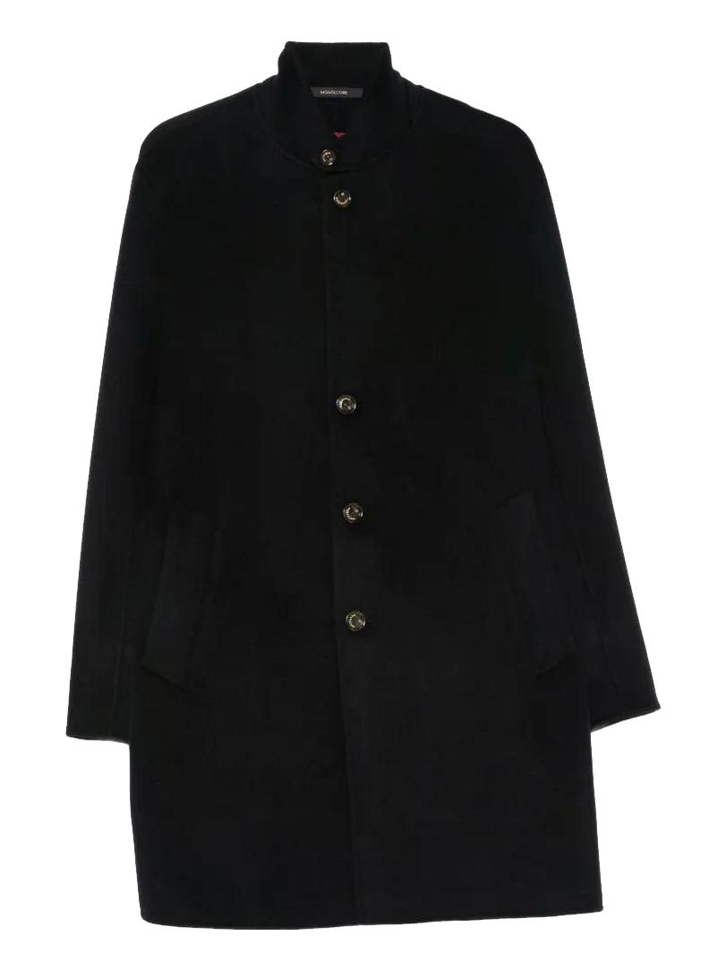 MONTECORE Montecore Button-Fastening High Neck Coat