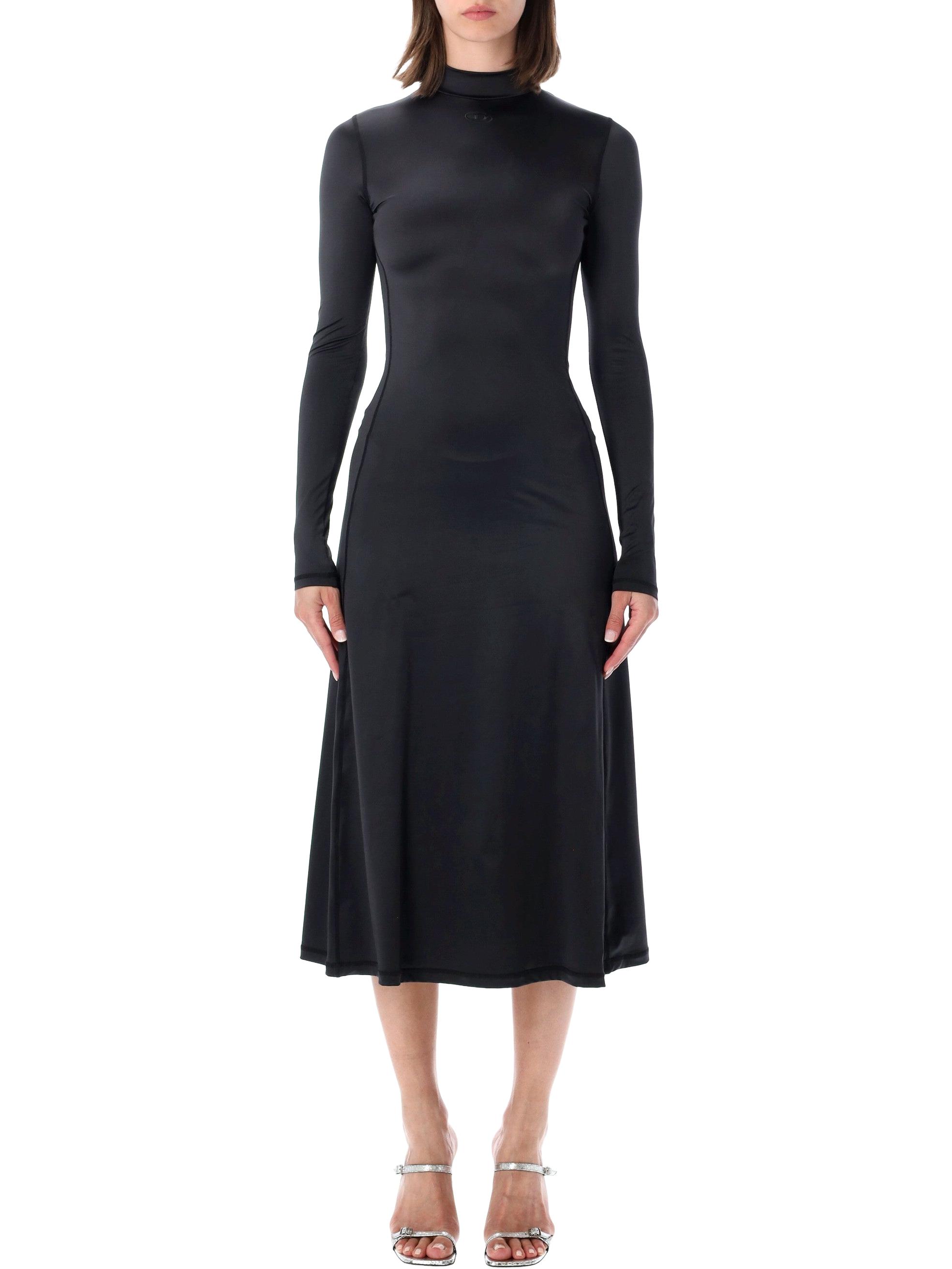 DIESEL® DIESEL Long Sleeve Turtleneck Midi Dress