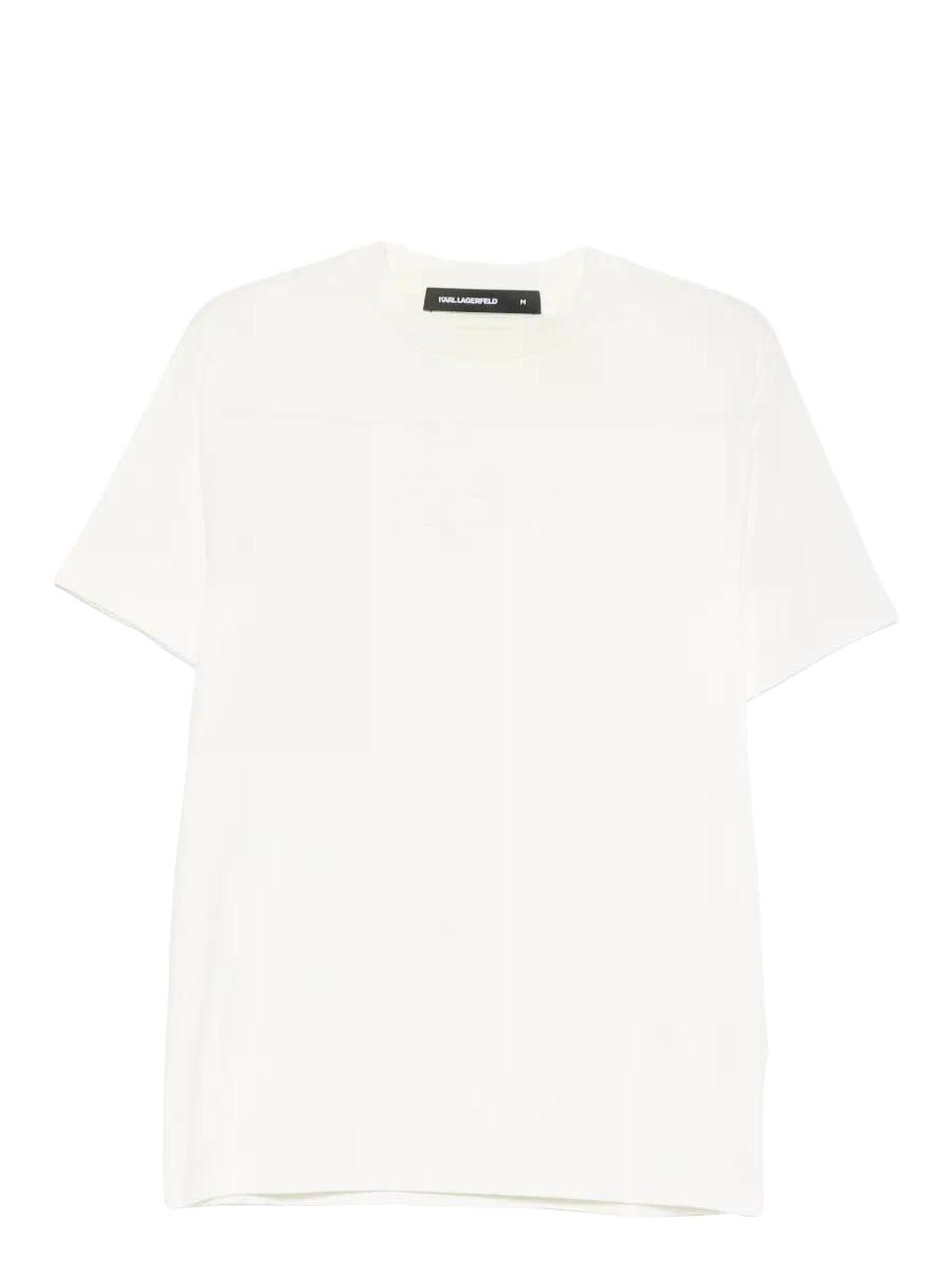 KARL LAGERFELD logo-embroidered crew-neck t-shirt