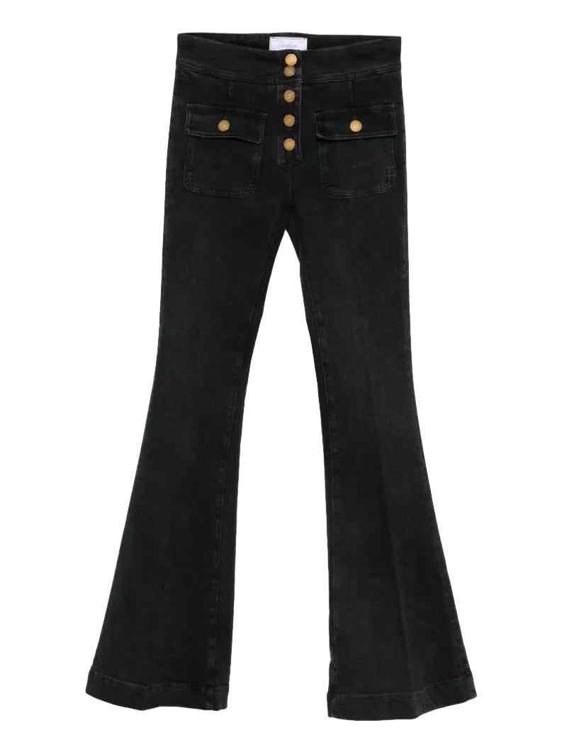RAMY BROOK Ramy Brook Helena Velvet High Rise Sailor Button Jeans